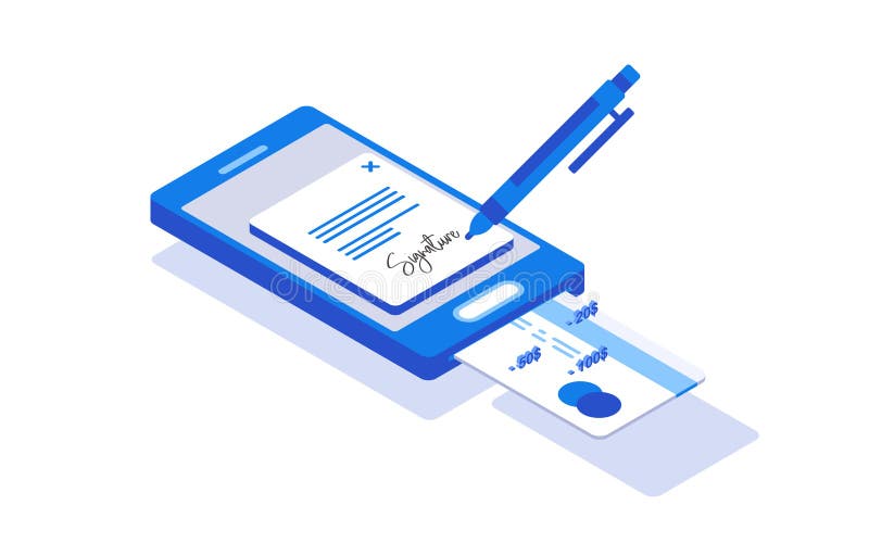 Digital Signature. Creative People Collection. Stock Vector ...