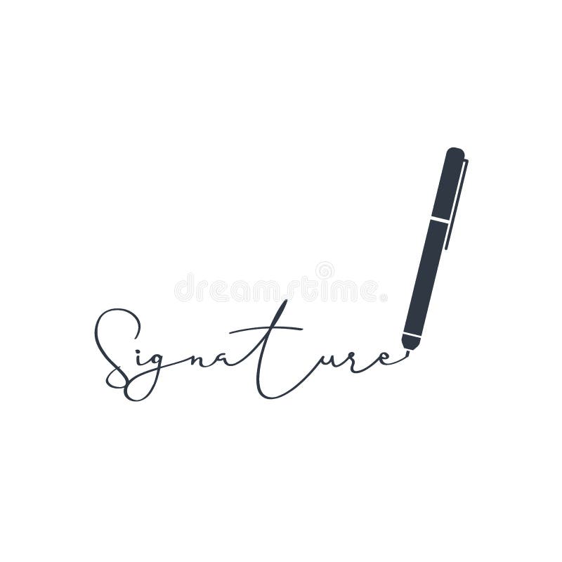 Digital Signature Technology. Sign Up. Vector Illustration. Stock ...
