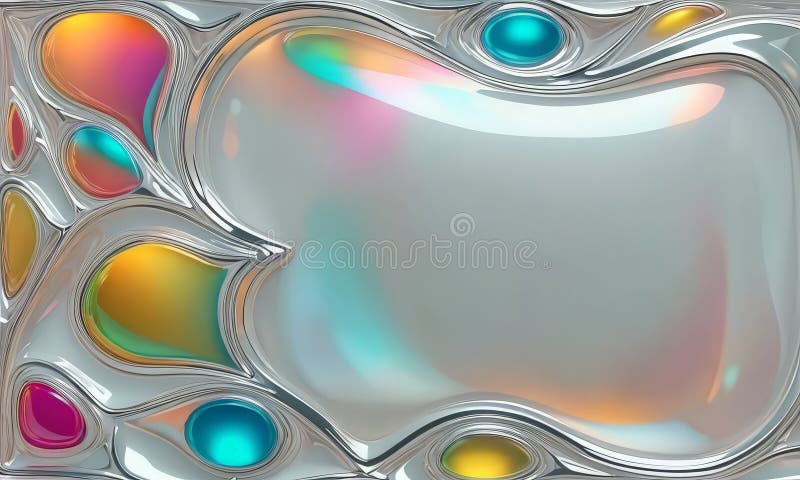 Digital Silver-colored Abstract Design with Repeating Pattern Colorful ...
