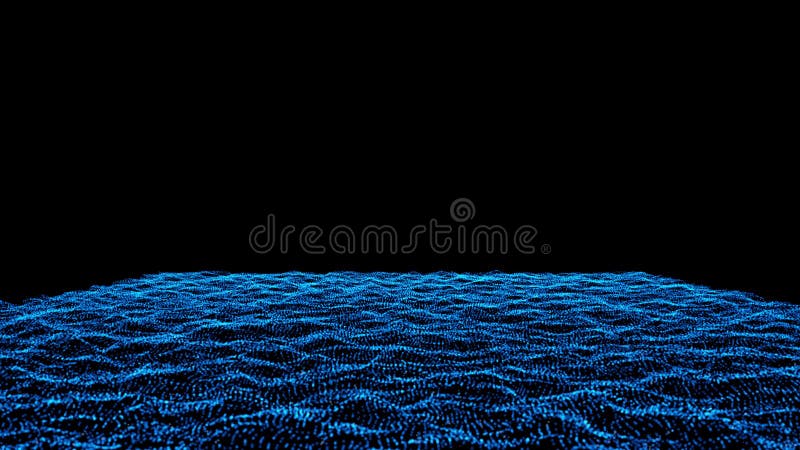 Digital Simulation of Sea with Particles Stock Footage - Video of ...