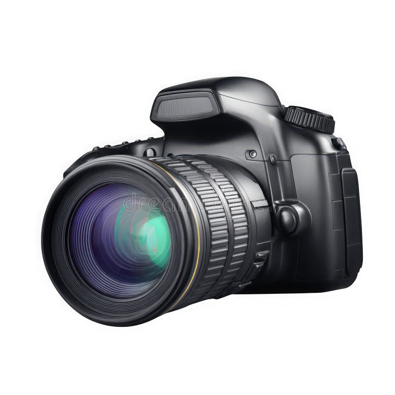 Digital Single Lens Reflex Camera Isolated on Transparent Background ...