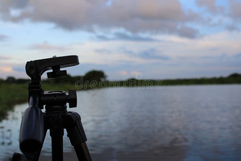 Digital Single Lens Reflex Camera Stand With Blur Background Stock ...