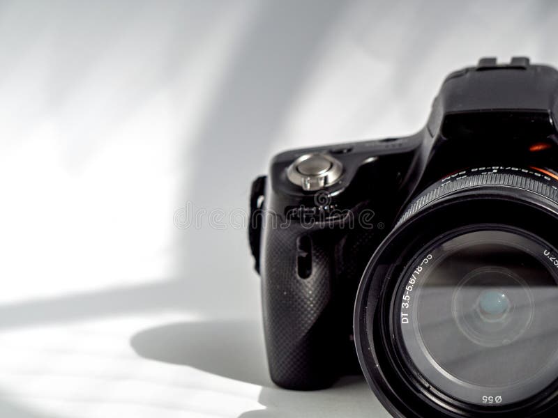 Camera on a White Background Stock Image - Image of camera, zoom: 146402567