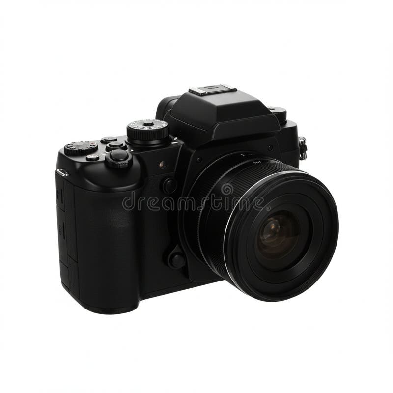 Digital Single-lens Reflex (DSLR) Camera with a Black Body, Displaying ...