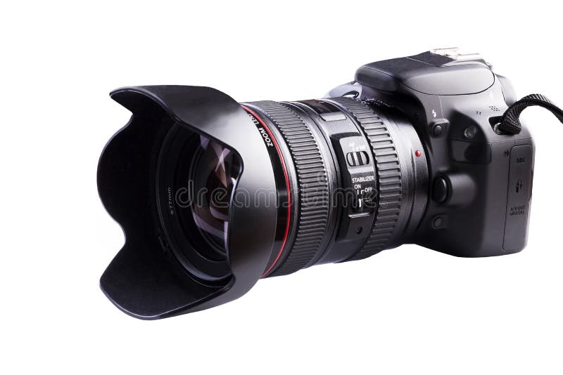 Digital SLR Camera System Lens Flash Bodies Stock Image - Image of ...