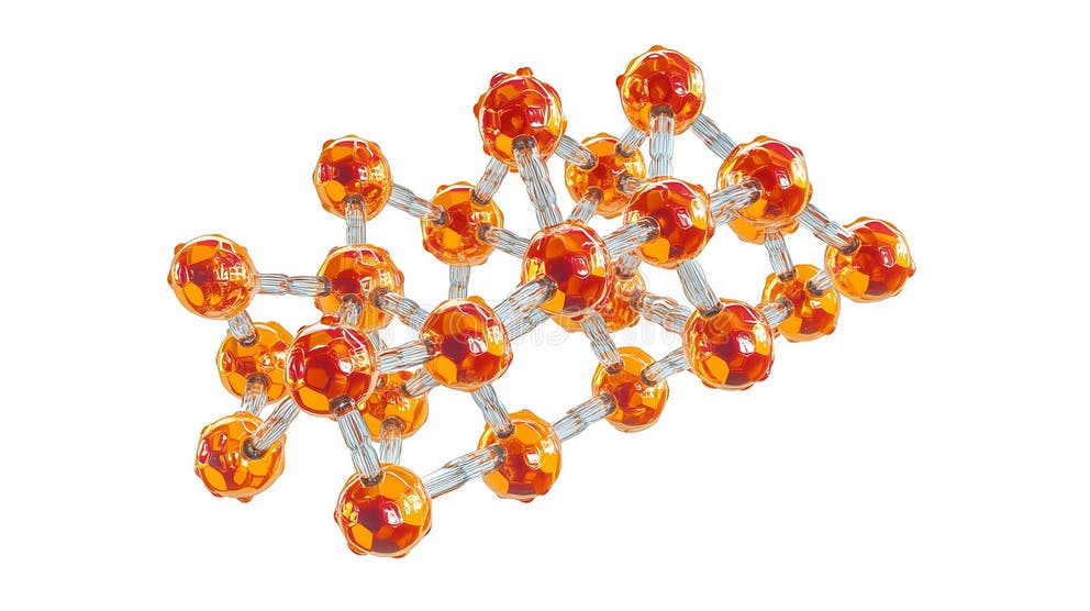 Digital Sketch of Atom with Orbiting Subatomic Particles with White ...