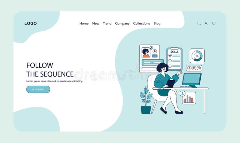 Digital Skills Assessment Vector Illustration Stock Vector ...