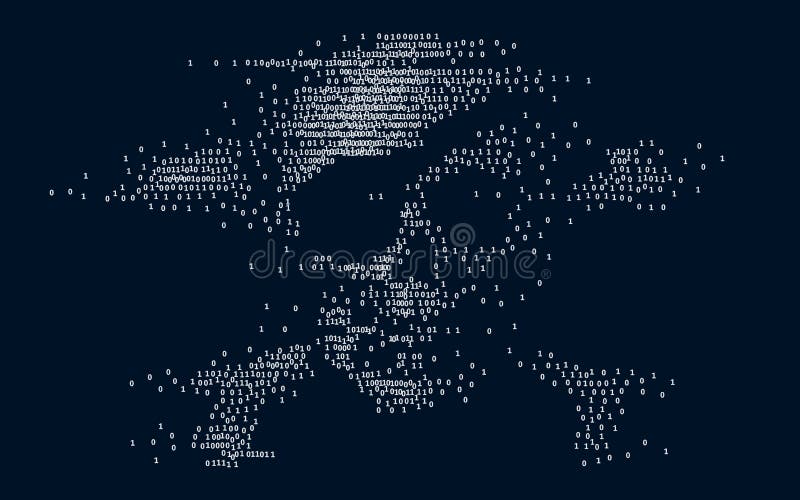 Skull Code stock illustration. Illustration of data, bones - 6748171