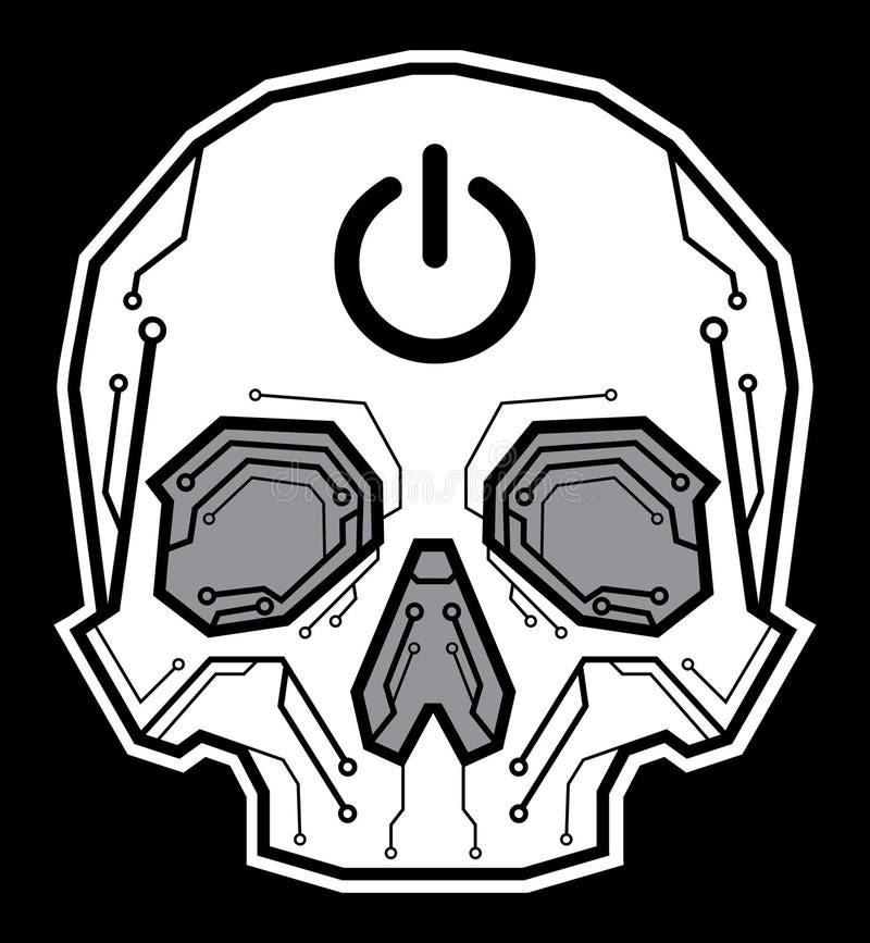 Digital skull illustration stock illustration. Illustration of skull ...