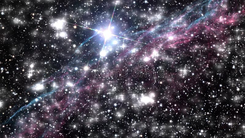 Digital Night Sky with Stars and Nebula Background Stock Footage ...