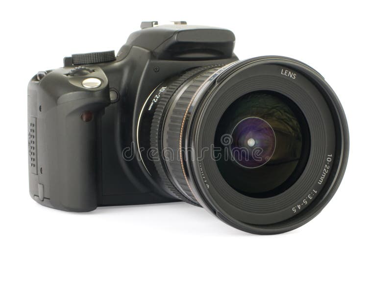 DSLR Camera - front view stock photo. Image of focus - 16568196