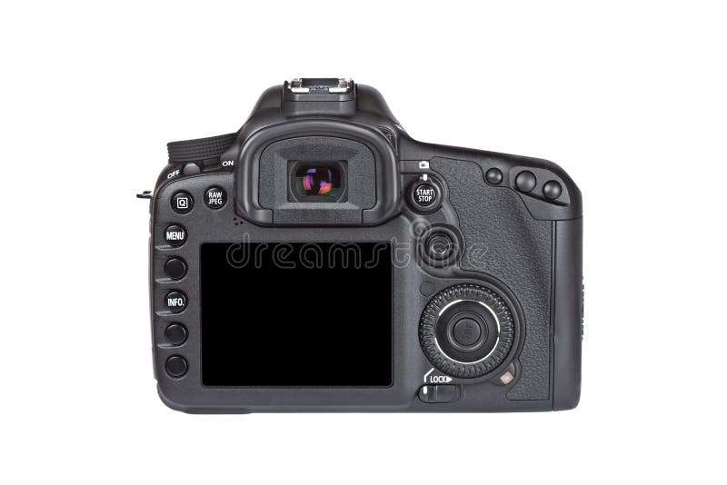 DSLR Camera with Blank Screen for Placement Stock Image - Image of ...