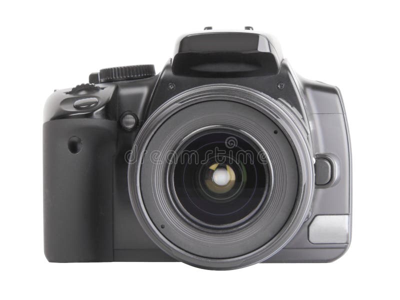 Digital Camera - Front View Stock Photo - Image of contacts, equipment ...