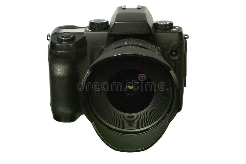 Digital Camera - Front View Stock Photo - Image of contacts, equipment ...