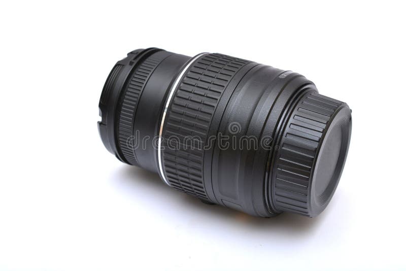 Digital SLR Camera Lens Isolated on White Stock Image - Image of camera ...