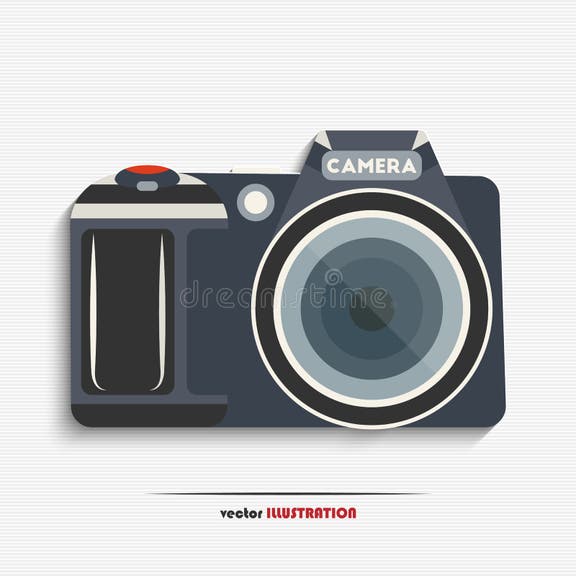 Digital SLR camera stock vector. Illustration of icon - 51063810