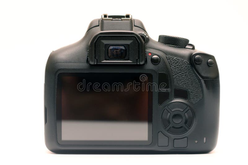 Digital SLR Crop Sensor Body without Logos. Back View Camera with ...