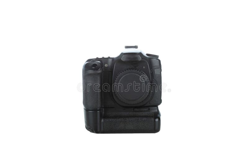 DSLR Camera Isolated with White Background Shoot from Back Stock Photo ...