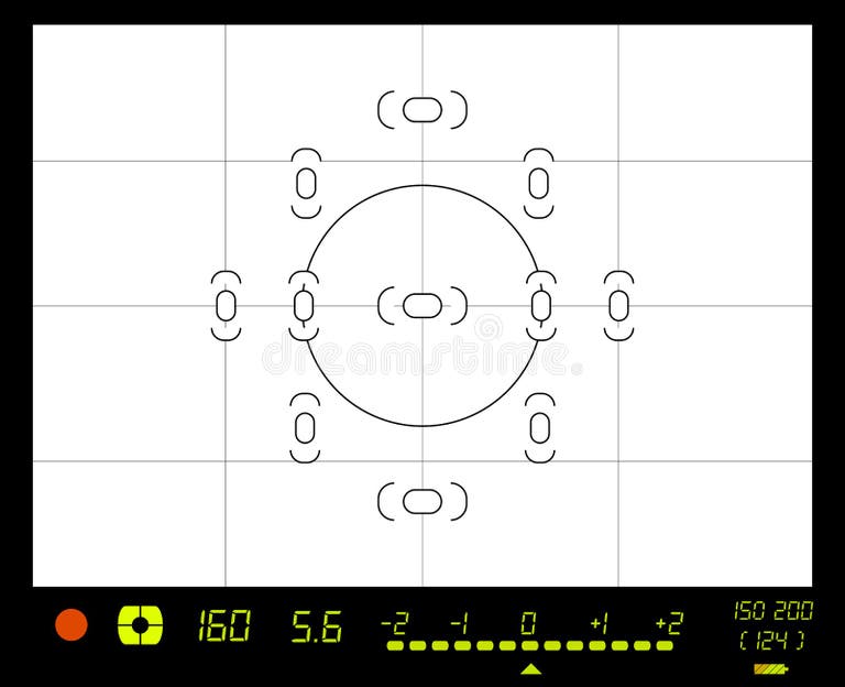 Digital SLR viewfinder stock vector. Illustration of points - 25451266