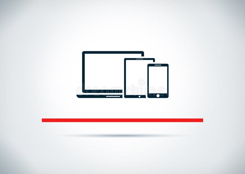 Digital Smart Devices Icon Abstract Flat Background Design Illustration ...