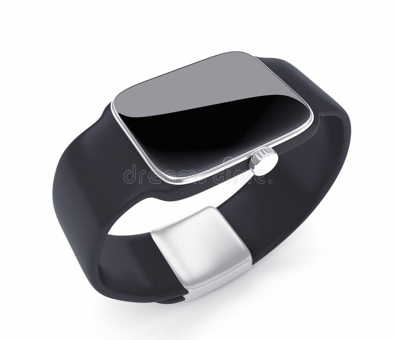 Digital smart watch stock illustration. Illustration of computer - 72387923