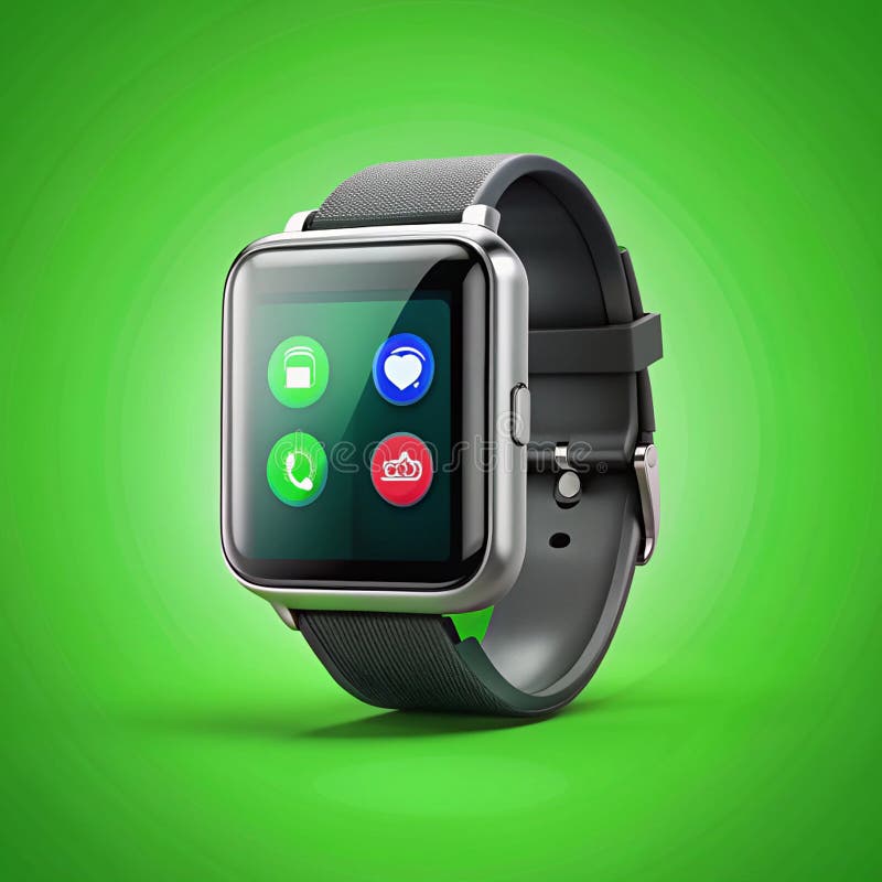 Digital Smartwatch with Display and Tracking Features Stock ...