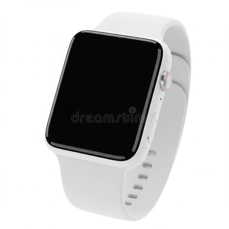 A Digital Smartwatch Featuring a Sleek, Square Face with a Glossy Black ...