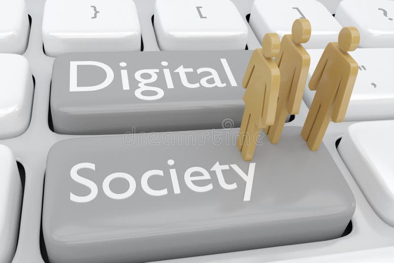 Digital Society concept stock illustration. Illustration of ...