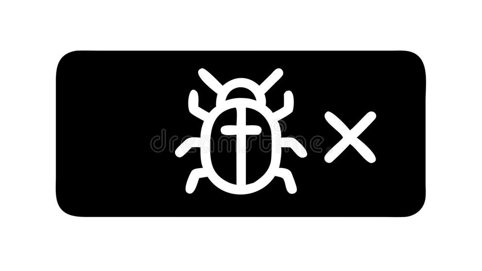 Digital Software Bug Malware Error Debugging Icon, Vector Design Generative AI Stock Vector ...
