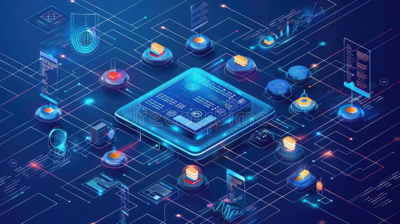 Digital Software Development: Coding and Responsive Design Stock Photo - Image of mobile ...