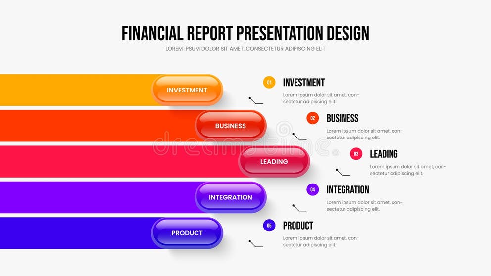 Digital Solution 5 Element Infographic Presentation Template Stock ...