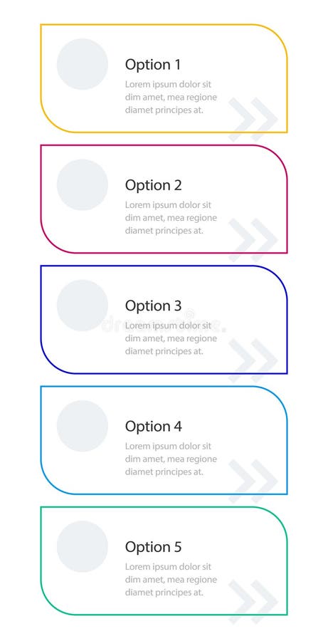 Digital Solutions Rectangular Infographic Template Stock Vector - Illustration of blank ...