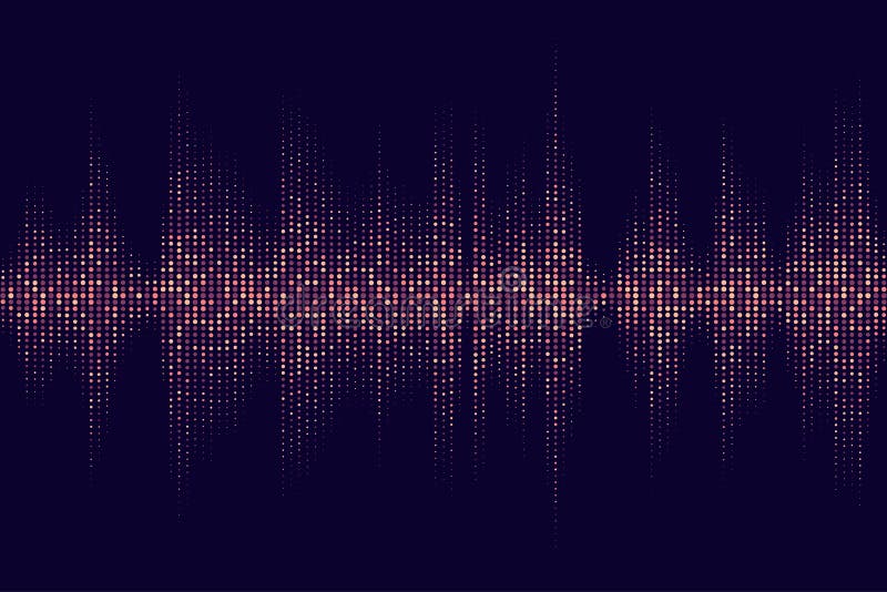 Digital Sound Equalizer With Colored Rainbow Dots. Vector Illustration ...