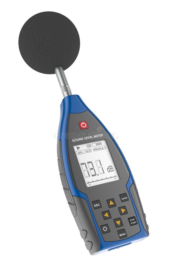 Digital Sound Level Meter, Decibel Meter. 3D Rendering Stock ...
