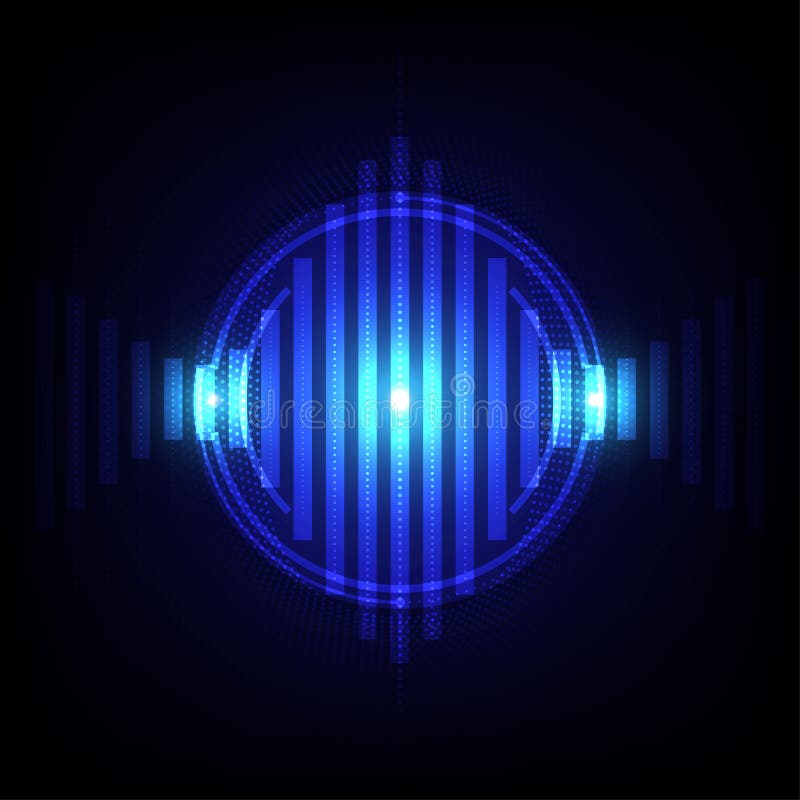 Digital Sound Wave Background, Abstract Networking Technology Stock ...