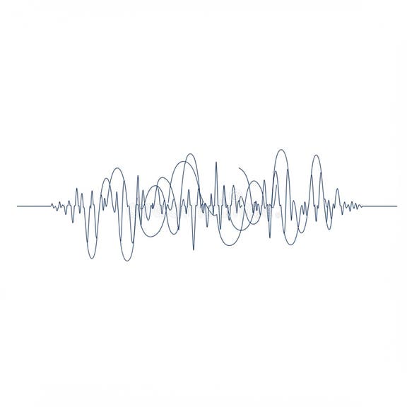 A Digital Sound Wave Pattern is Displayed on a White Background. the ...