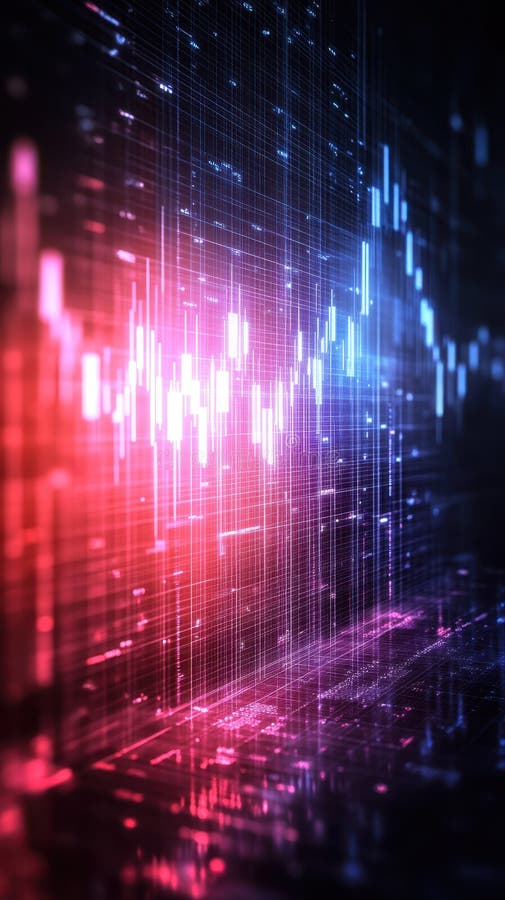 Digital Sound Wave Visualization with Vibrant Colors Stock Illustration ...