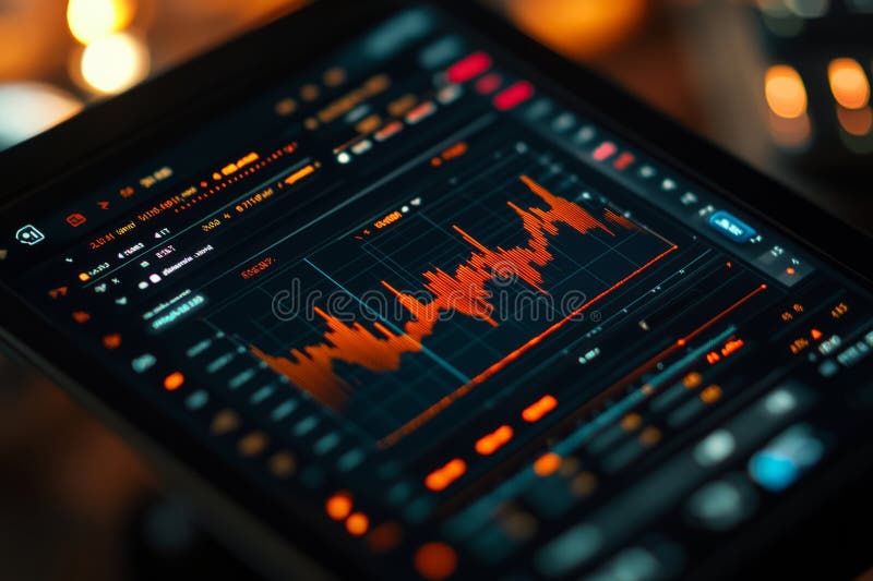 Digital Sound Waveform Analysis Stock Photo - Image of soundboard ...