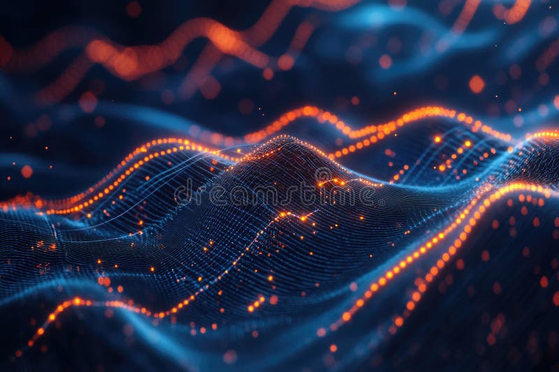 Digital Sound Waves Overlay Stock Image - Image of analogue, sound ...