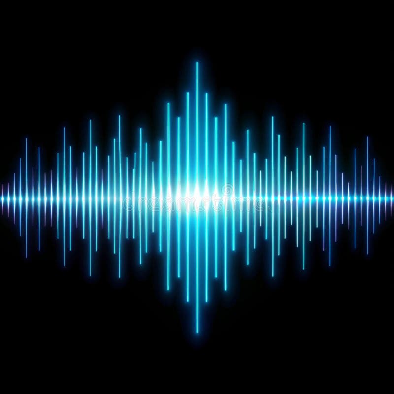Digital Soundwave Animation with Glowing Bars Stock Illustration ...