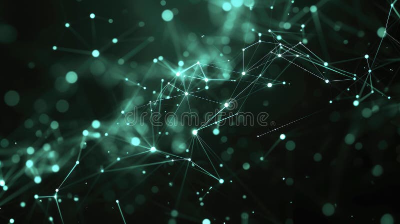 Digital Space Abstract Background, Dark Cyberspace with Data, Network ...