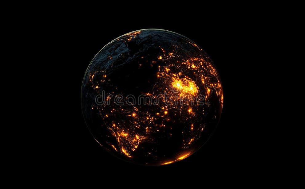 Digital Space Art in 5K Depicting Earth Exploding. Stock Illustration ...