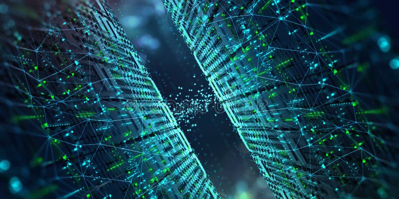 Databases in Computer Network. Stock Illustration - Illustration of ...