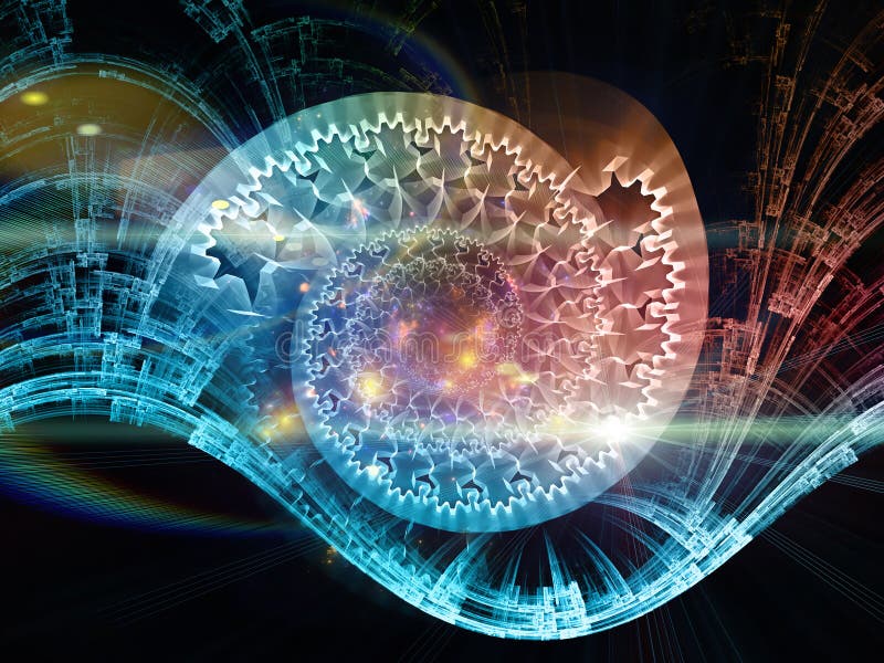 Digital Space Geometry stock illustration. Illustration of network ...