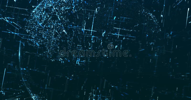 Digital Space World 3d Data Earth Background 3d Rendering Stock ...