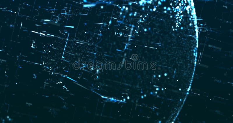 Digital Space World 3d Data Earth Background 3d Rendering Stock ...