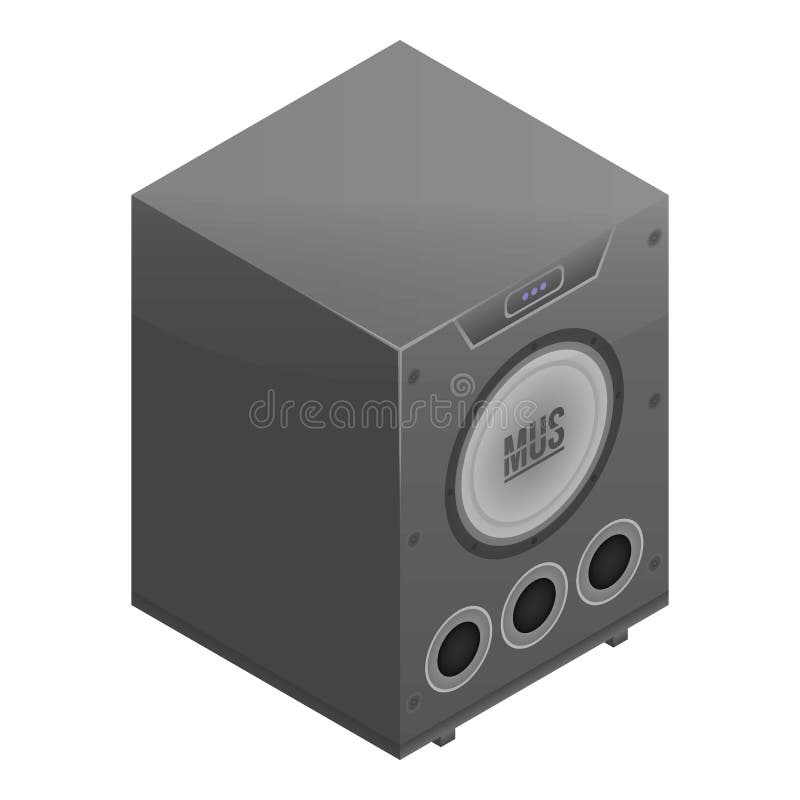 Digital Speaker Icon Isometric Style Stock Vector Illustration Of