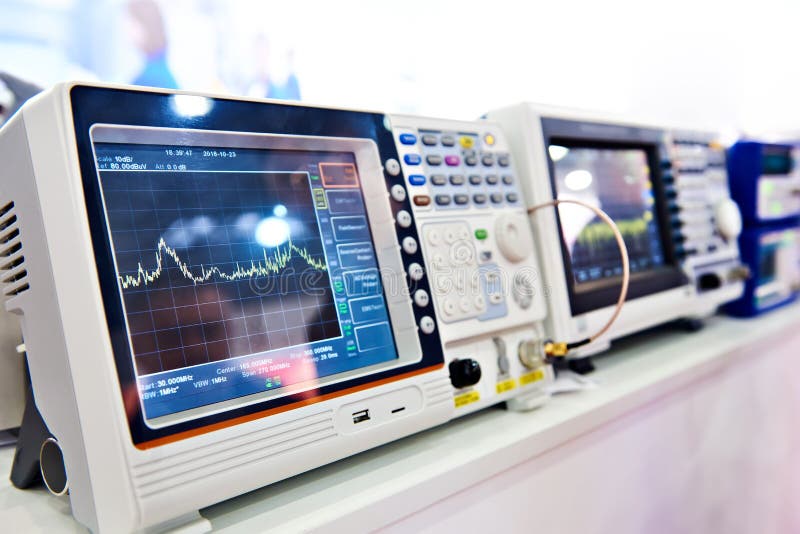 Oscilloscope Spectrum Analyzer Stock Image - Image of exhibition ...
