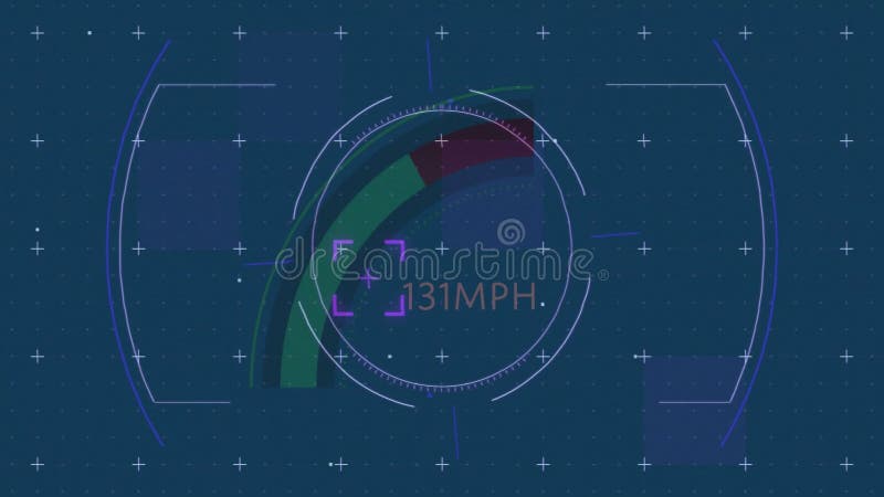 Digital Speedometer Showing 131 MPH with Futuristic Animation in ...