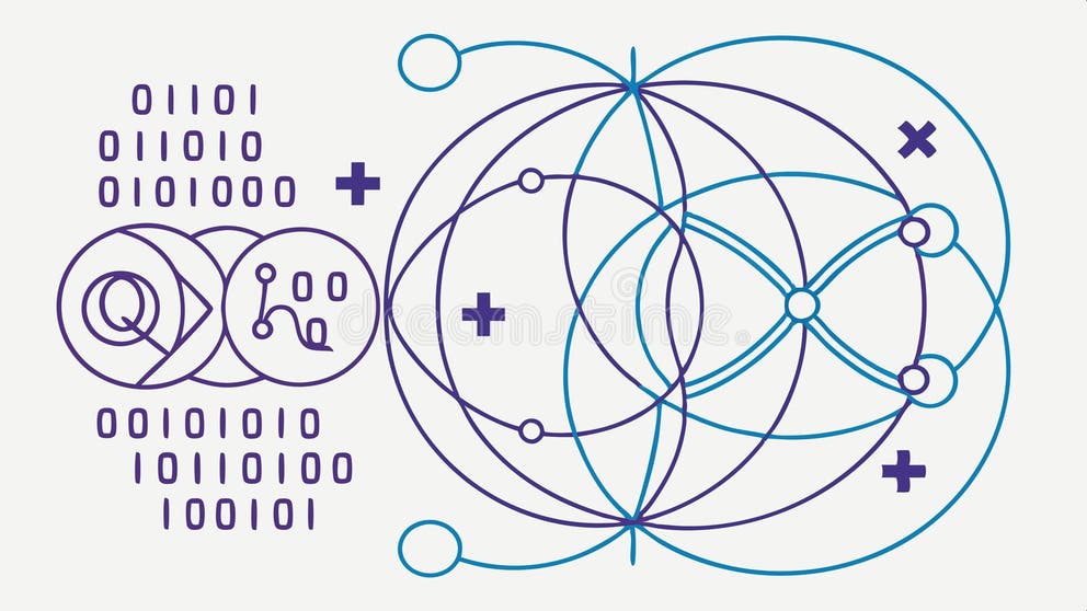 Digital Sphere with Binary Code, Representing Data Complexity, Vector ...